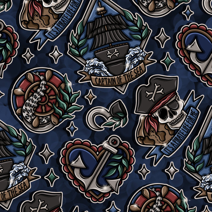 Pirate Tattoo Flash – Mumma & Cubs