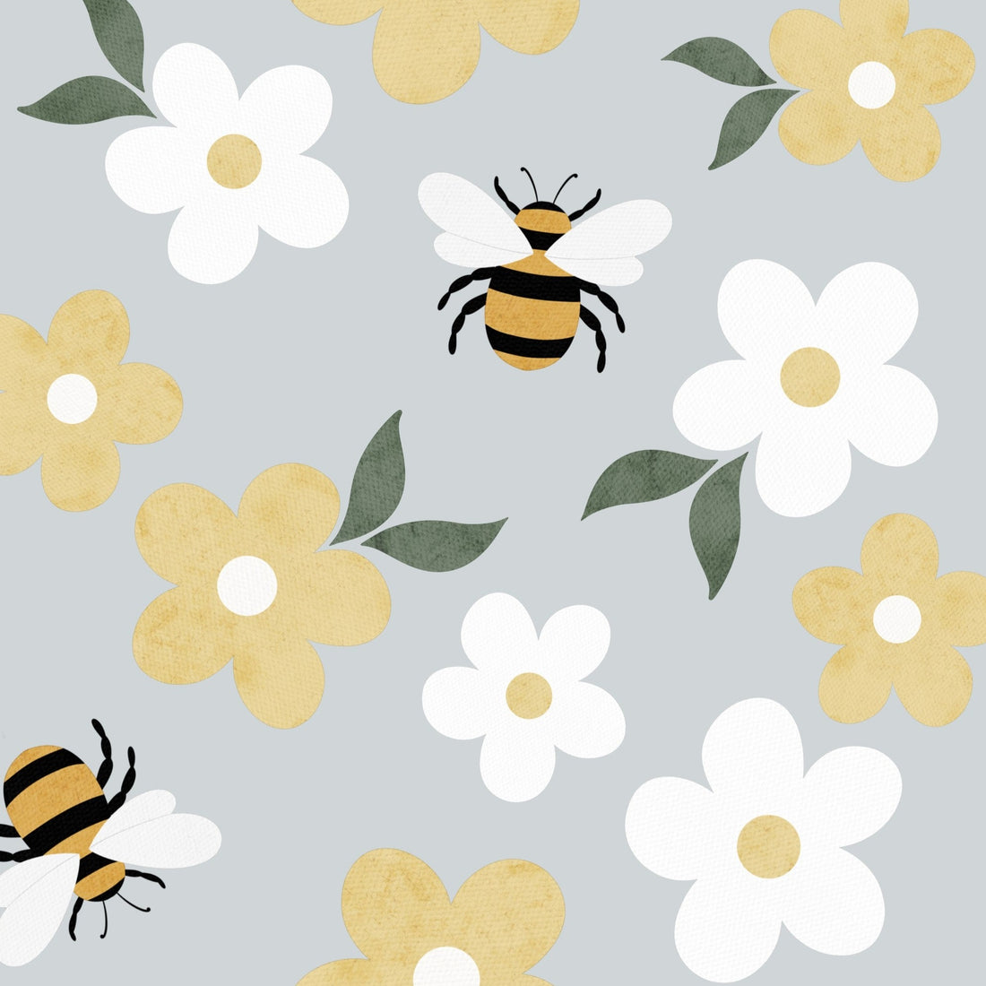 Buzzy flowers Fabric – Mumma & Cubs